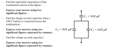 Solved Find The Equivalent Capacitance Of The Combination