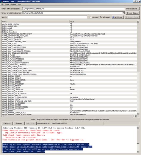 Build Building Caffe On Windows Without Python For C OpenCV Usage Stack Overflow