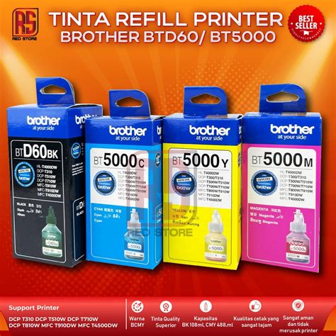 Jual Tinta Brother Btd60bk Bt5000 Untuk Tipe Printer Dcp T310 Dcp T510w