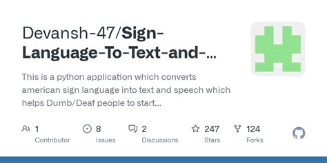 Github Devansh 47sign Language To Text And Speech Conversion This