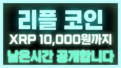 리플 코인 Xrp 10000원까지 남은시간 공개합니다 지금 확인하세요 Youtube