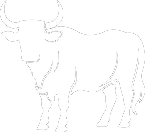 Bull Outline Silhouette 38829468 Vector Art At Vecteezy