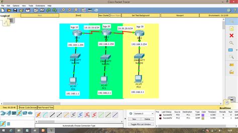 konfigurasi routing bgp di cisco packet tracer