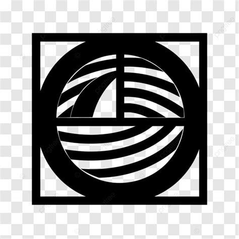 보트와 물결무늬가 있는 타원형 기호 벡터 흰색 배경에 있는 단순한 검은색 공기 흐름 아이콘 그림자 없음 작은 프레임 중앙 Png 일러스트 및 벡터 에 대한 무료