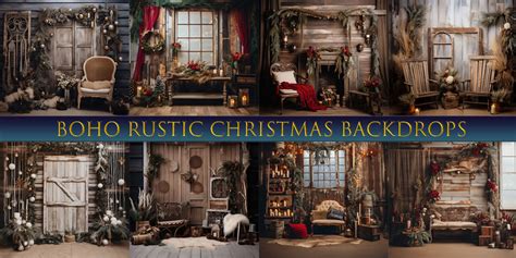 Second Life Marketplace Sato Christmas Rustic Boho Blogger Backdrop Textures