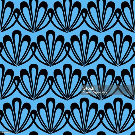 어두운 배경에 파란색 흑백 조개 껍질 이음새가 없는 패턴 해상 테마 벡터 일러스트 레이 션 가리기에 대한 스톡 벡터 아트 및 기타 이미지 가리기 갑각류 개수대