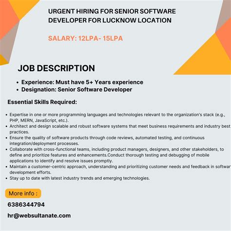 Ashraf Siddiqui On Linkedin Hiringnow Seniordeveloper Lucknow Lucknow Seniorsoftwaredeveloper