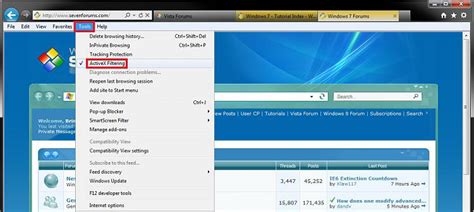 internet explorer activex filtering turn on or off tutorials