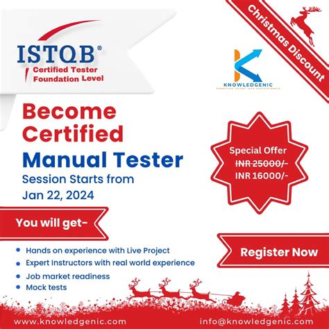 Qagenic Technologies On Linkedin Manualtesting Careergrowth Istqb Christmas Christmasdiscount…
