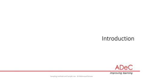 Sampling Methods And Sample Size PDF