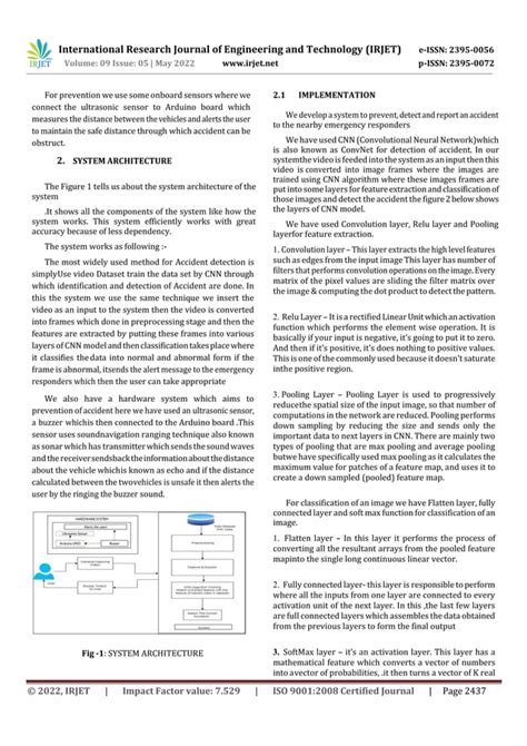 Intelligent Accident Detection Prevention And Reporting System Pdf