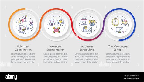 Volunteer Management Infographics Circles Sequence Stock Vector Image And Art Alamy