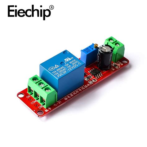 NE Time Delay Relay Module DC V Channel With Potentiometer Capacitor Adjustable Sec