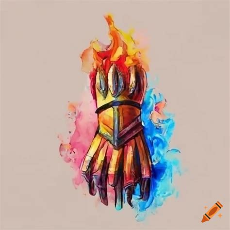 Fire Gauntlet Engraved With The Word Pyro On Craiyon