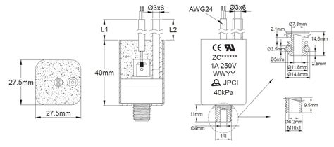Zc Pressostat étanche Ip65 Différentiel Pour Circuit Basse Tension