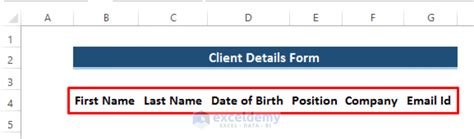 How To Make An Excel Spreadsheet Look Like A Form
