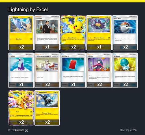 Lightning By Excel Pokémon Tcg Pocket