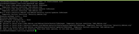 Docker Unable To Do Apt Update Inside The Container Stack Overflow