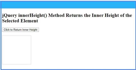 Jquery Innerheight Method Return Or Set Inner Height