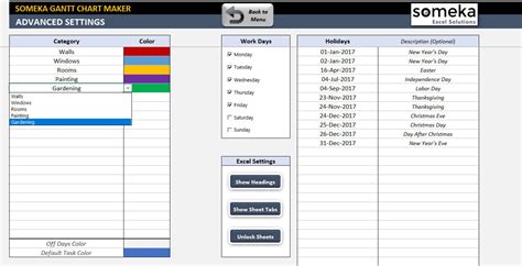 WBS Gantt Chart Excel Template Easy Project Management Project Planner Spreadsheet Project