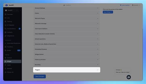 Setting Up And Using Triggers In Yourgpt Chatbot Yourgpt Helpdesk