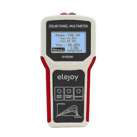 Photovoltaic Panel Multimeter Auto Manual Mppt Detection Solar Panel Mppt Tester With Lcd