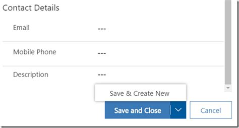 prevent save and create new on quick create form in dynamics 365 cds