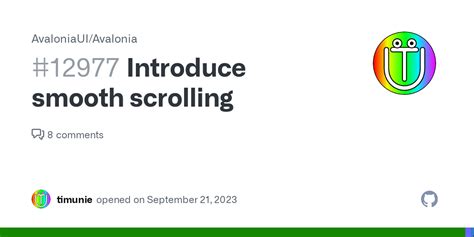 Introduce Smooth Scrolling · Issue 12977 · Avaloniauiavalonia · Github