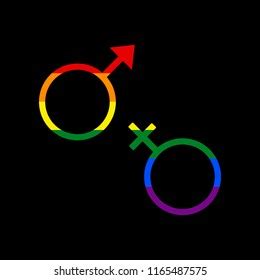 Sex Symbol Sign Vector Icon Colors Stock Vector Royalty Free Shutterstock