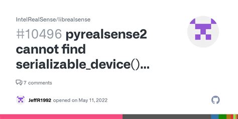Pyrealsense2 Cannot Find Serializabledevice Function · Issue 10496 · Intelrealsense