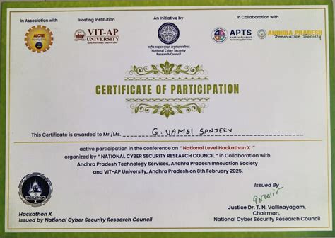 Cybersecurity Hackathon Vitap Nationalcybersecurityresearchcouncil Mbu Teamwork