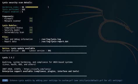 Lynis Free Nessus Alternative Tool All About Testing