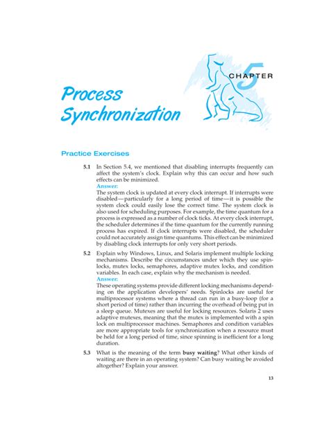 Operating System Concept Chapter Solution