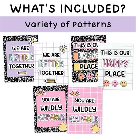 Composition Notebook Posters Pastel And Composition Notebook Classroom Decor Printable