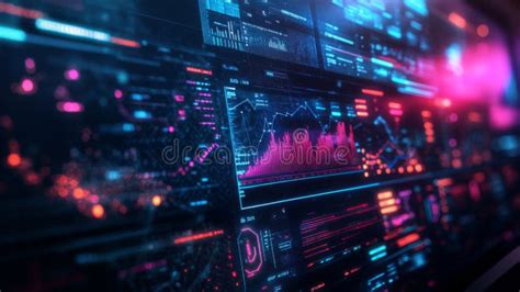 Abstract Digital Data Visualization Interface Stock Illustration Illustration Of Pixel