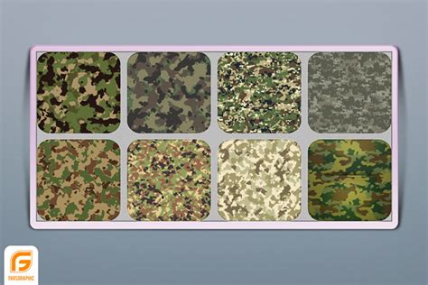 دانلود ویژه مجموعه وکتور پارچه لباس های نظامی و چریکی ویژه طراحی های