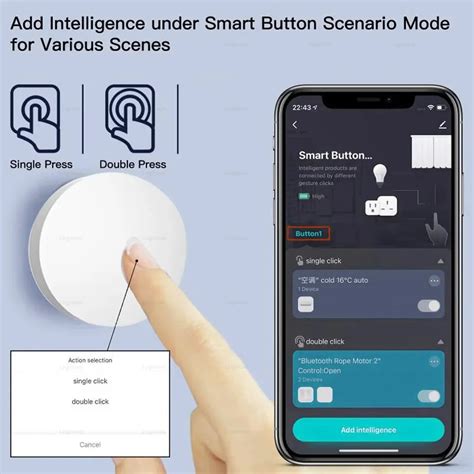 Tuya Zigbee Button Scene Switch Battery Powered Smart Switch