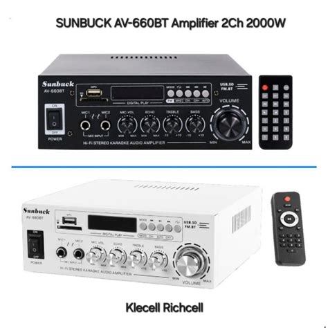 Jual Sunbuck AV-660BT Amplifier Bluetooth 5.0 DAC Stereo 2 Channel dg ...