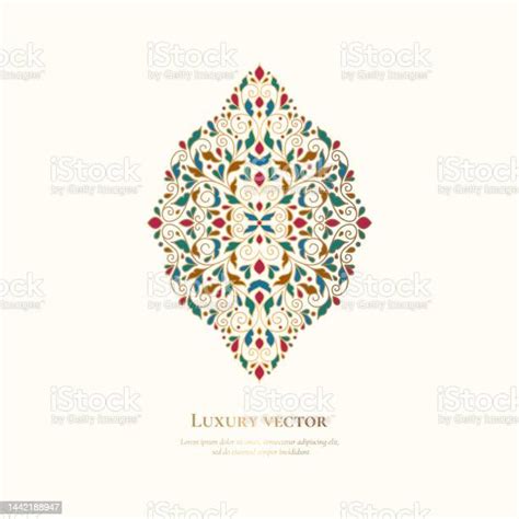 흰색 배경에 고급 패턴 벡터 만다라 템플릿 황금 디자인 요소 전통 터키어 인도 모티브 직물과 직물 벽지 포장 또는 원하는 아이디어에 적합합니다 0명에 대한 스톡 벡터 아트