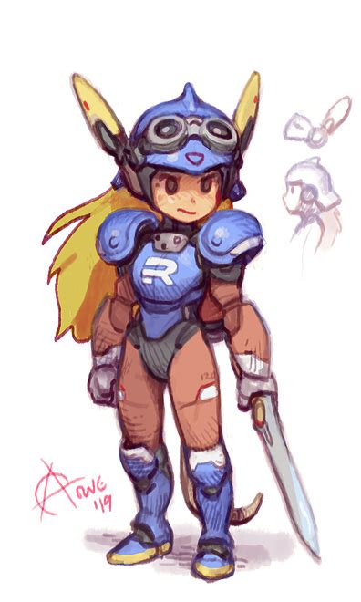 Sparkster Rocket Knight Adventures Drawn By Arne Android Arts Danbooru