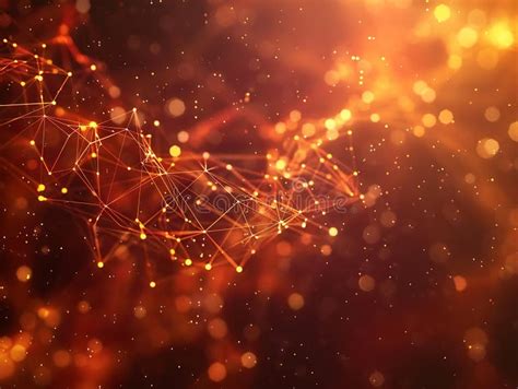 Interconnected Nodes Abstract Matrix Background Futuristic Digital Artwork Stock Illustration