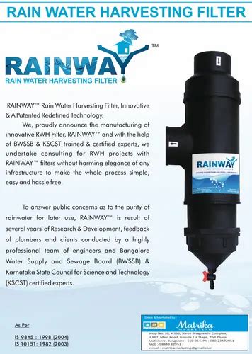 Roof Top Rain Water Harvesting Filter At In Bengaluru Id