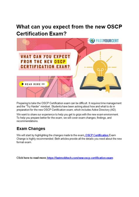 What Can You Expect From The New OSCP Certification Exam Presentation Free To Download
