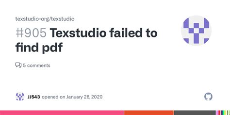 Texstudio Failed To Find Pdf Issue Texstudio Org Texstudio GitHub