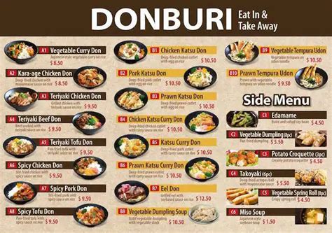 Donburi Menu Menu For Donburi Elsternwick Melbourne Urbanspoon Zomato