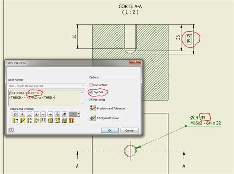 solved customize the hole command in idw autodesk community