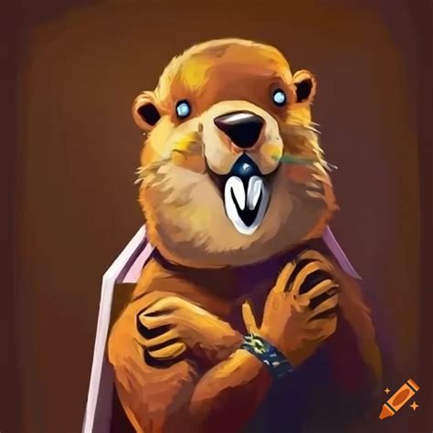 Humorous Illustration Of A Gopher Sleeping In A Coffin On Craiyon