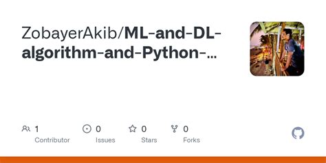 Github Zobayerakibml And Dl Algorithm And Python Library Practice