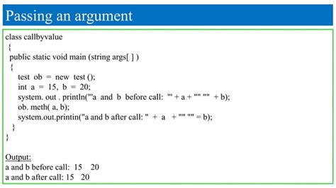 Classes Objects And Method Object Oriented Programming With Java