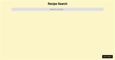 Recipe App Starter Code Forked Codesandbox Recipe App Starter Code Forked Codesandbox